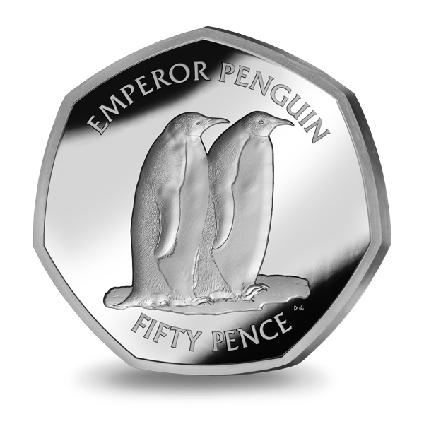 The world's first inverted 50p celebrates iconic Emperor Penguins - All ...
