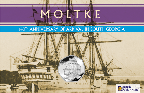 50p depicts first steam-powered vessel to visit South Georgia - All ...