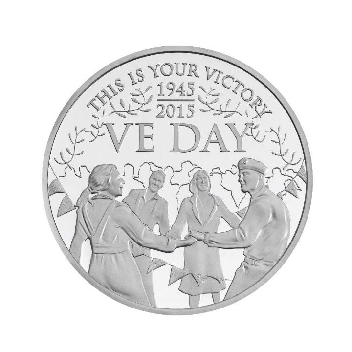 £5 Alderney coin from The Royal Mint commemorates VE Day anniversary ...