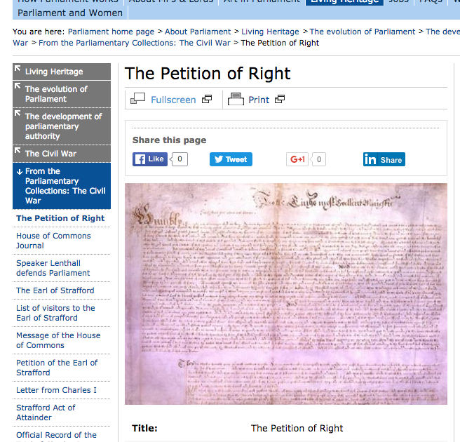 King Charles I ratifies the Petition of Right - On this day in history ...