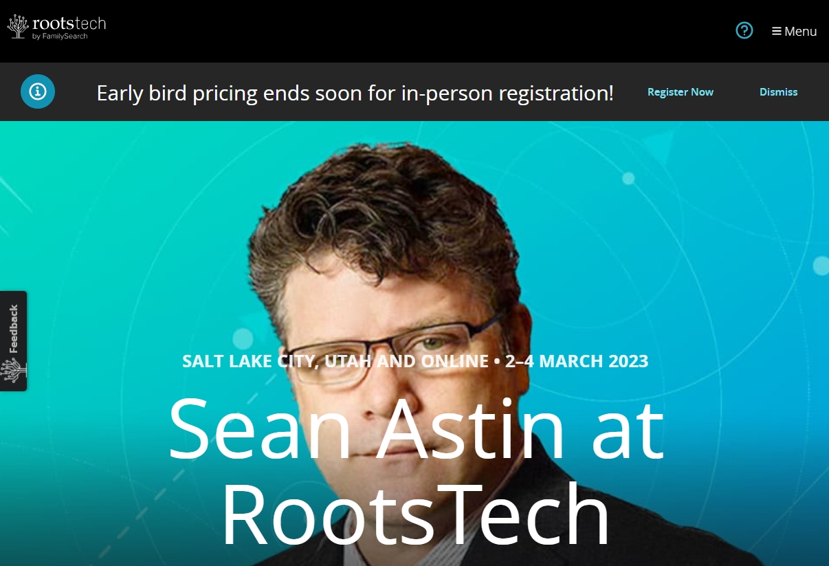 RootsTech News & Offers - Family Tree