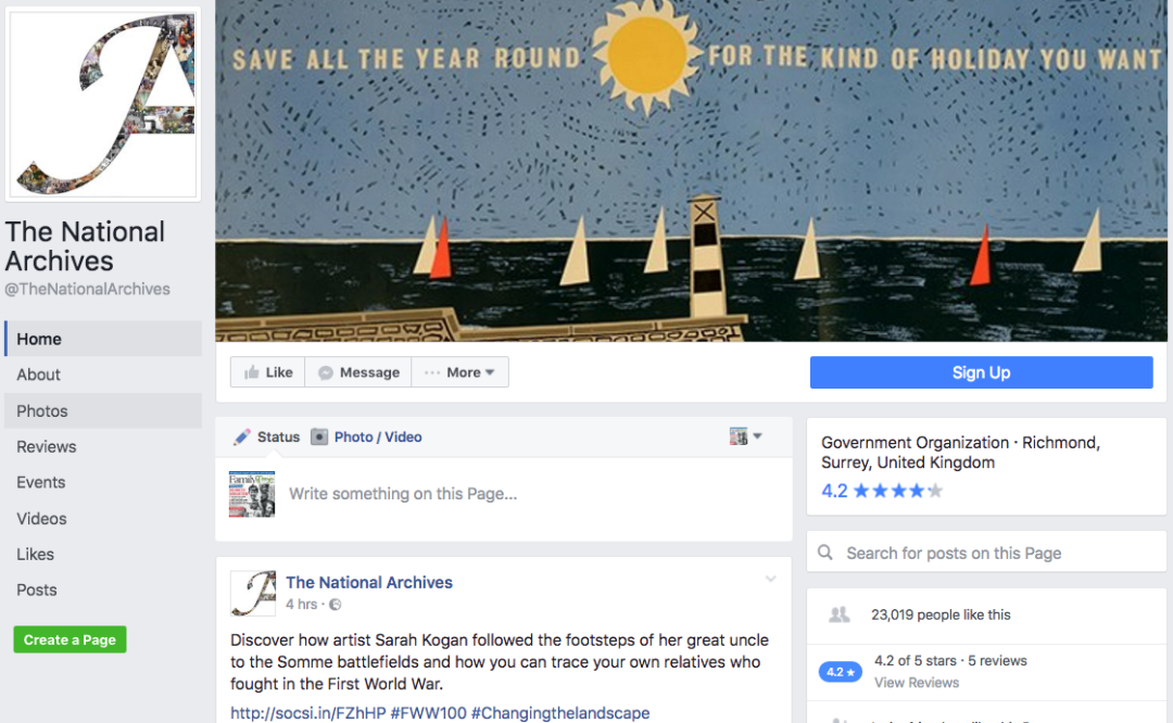 Ten Facebook pages for history - Family Tree