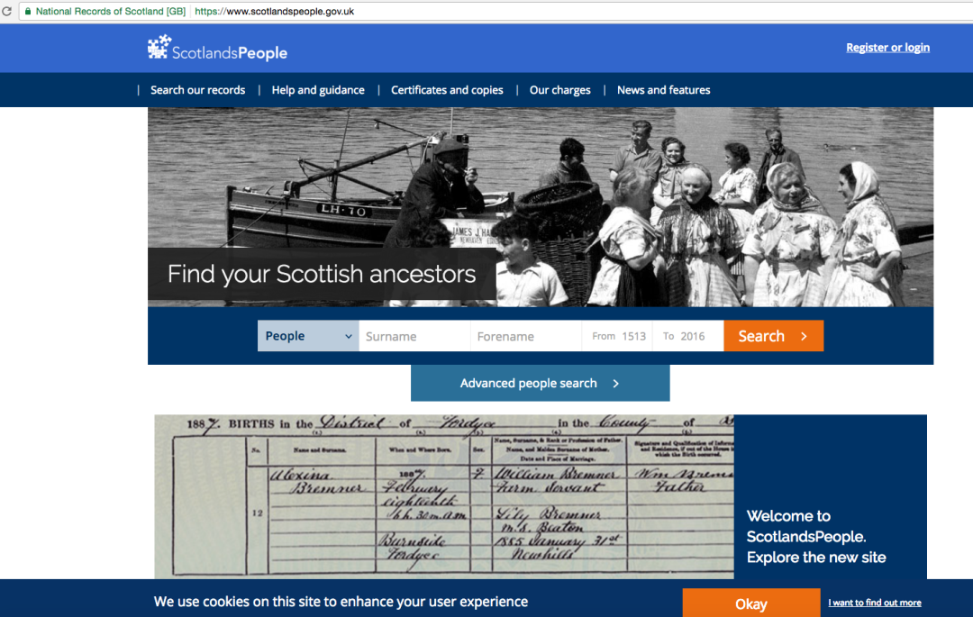 National Records of Scotland relaunches ScotlandsPeople - Family Tree