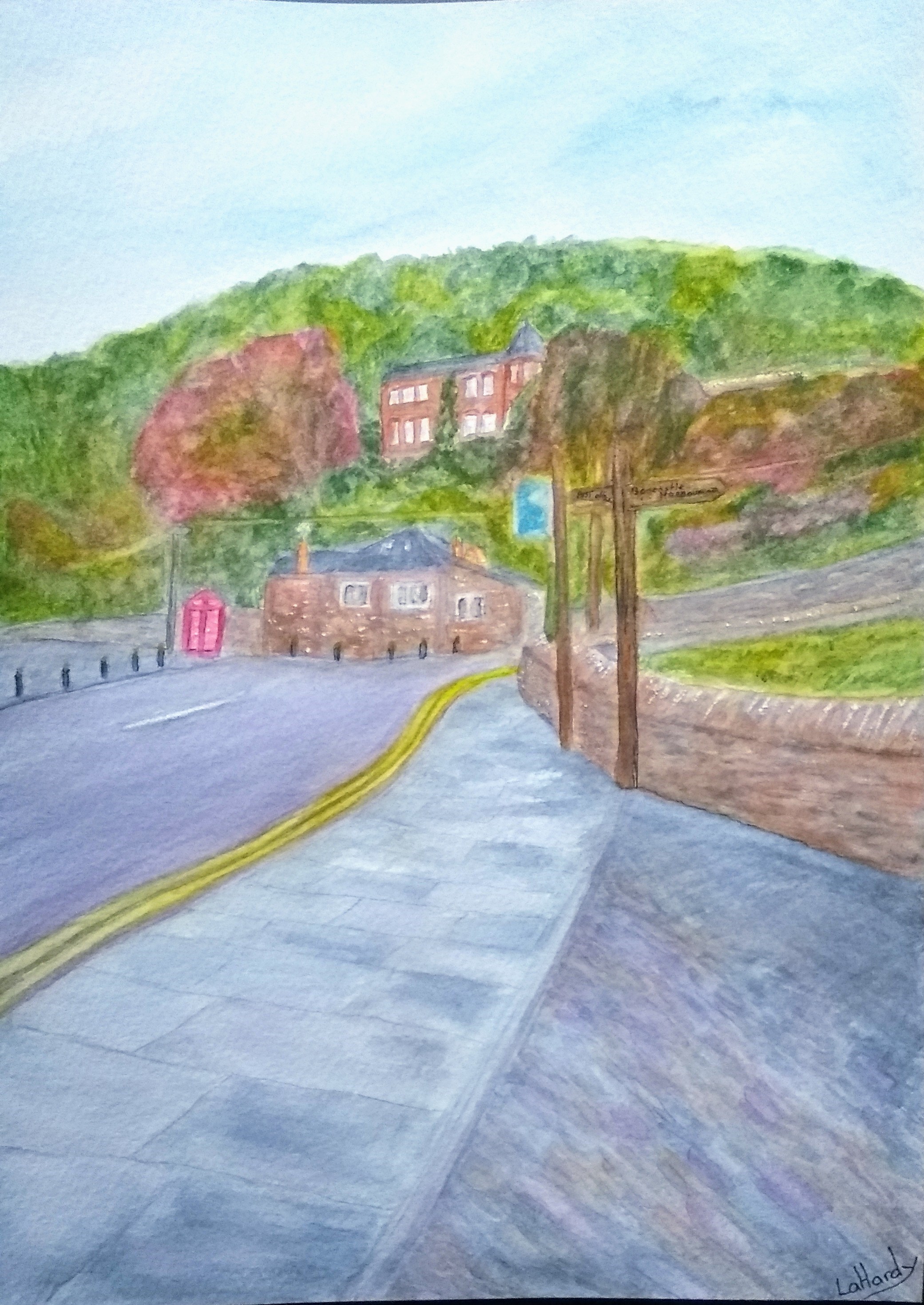 Boscastle.(no parking here.) by Lesley Hardy