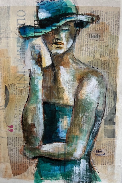 COLLAGE FIGURATIVE STUDY by Cathy Hunter