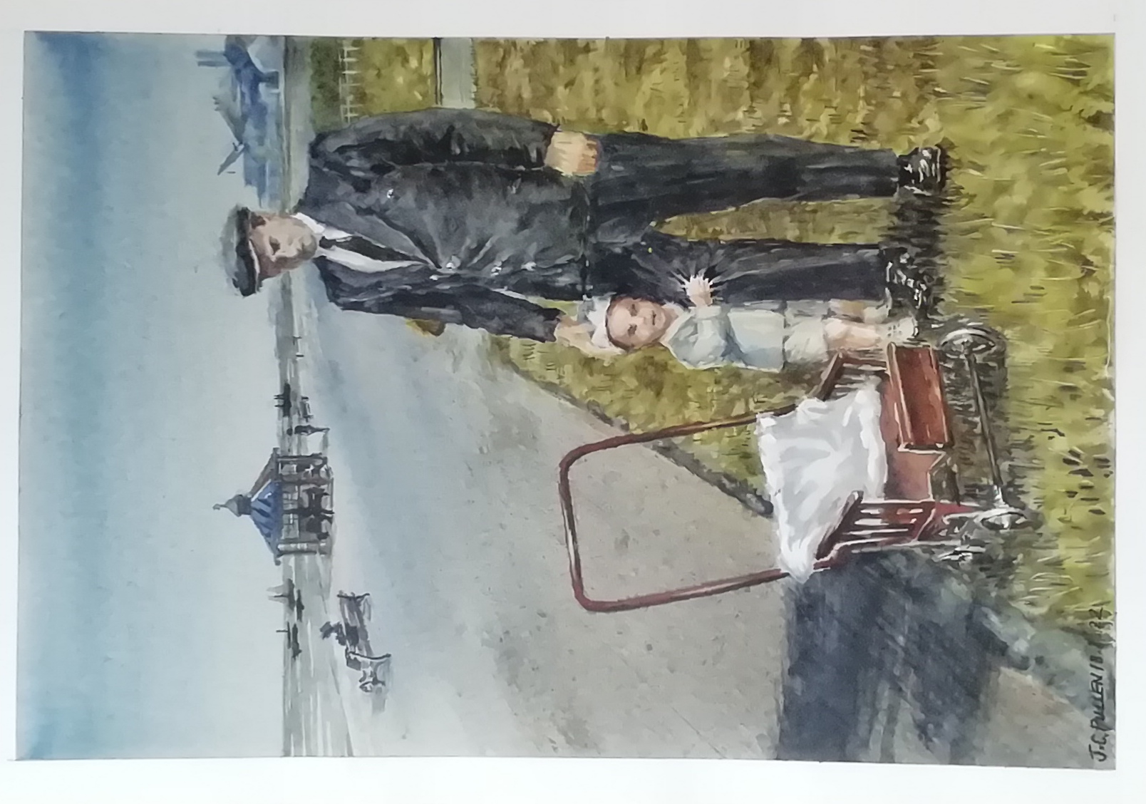 Dad and Grandad at the Prom 1936 by Jonathan Pullen