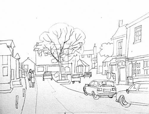 How to plan a watercolour painting from sketches