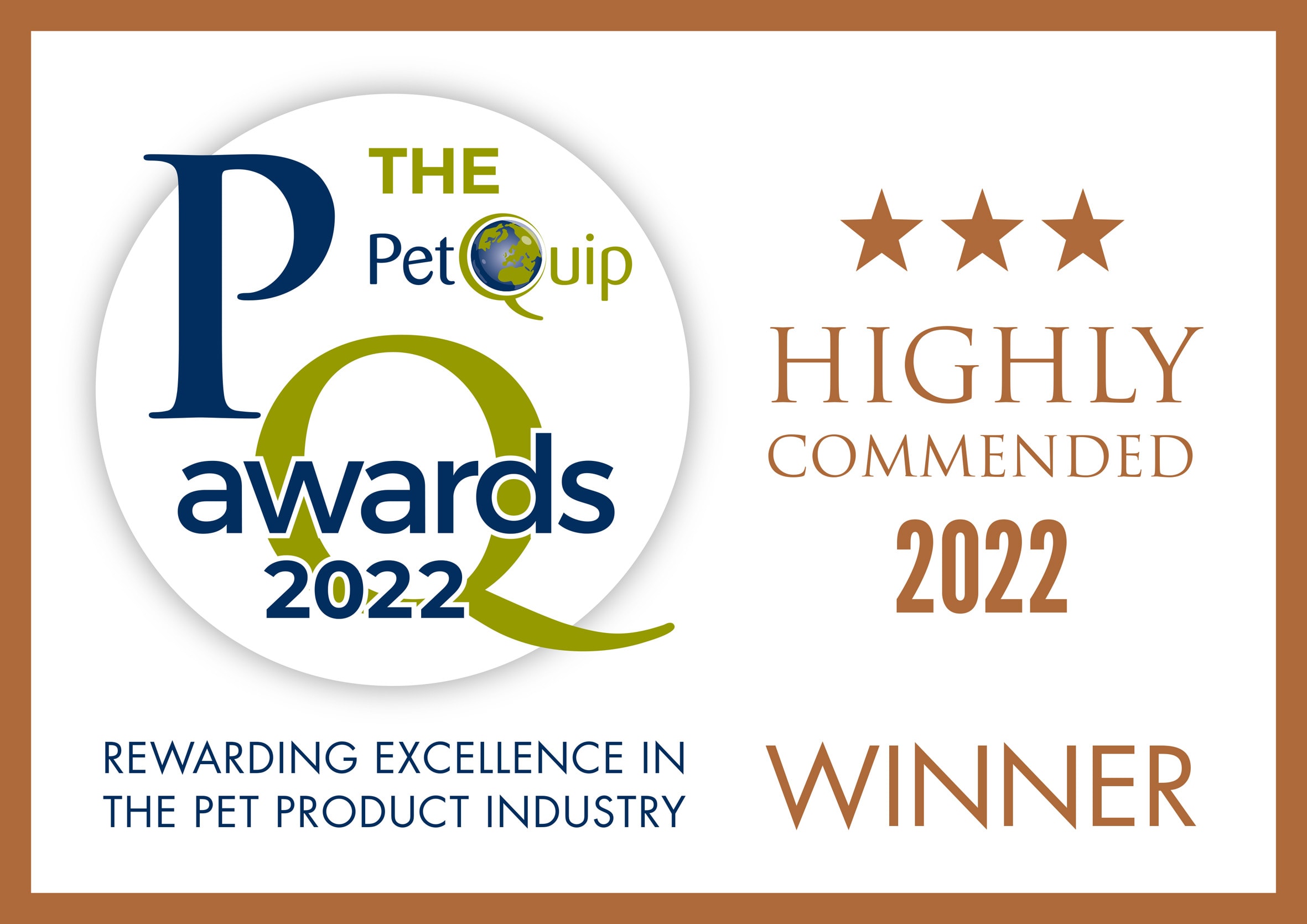 Doggy Doggy Yum Yum wins a Highly Commended Award at the PetQuips - Pet Product Marketing