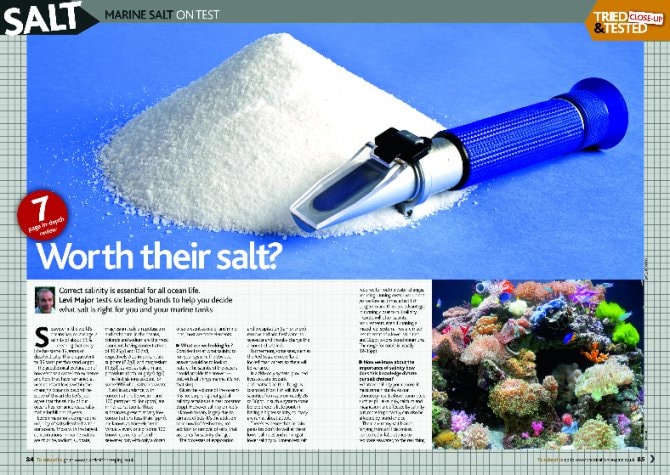 Marine salt lab test reveals top products - Practical Fishkeeping