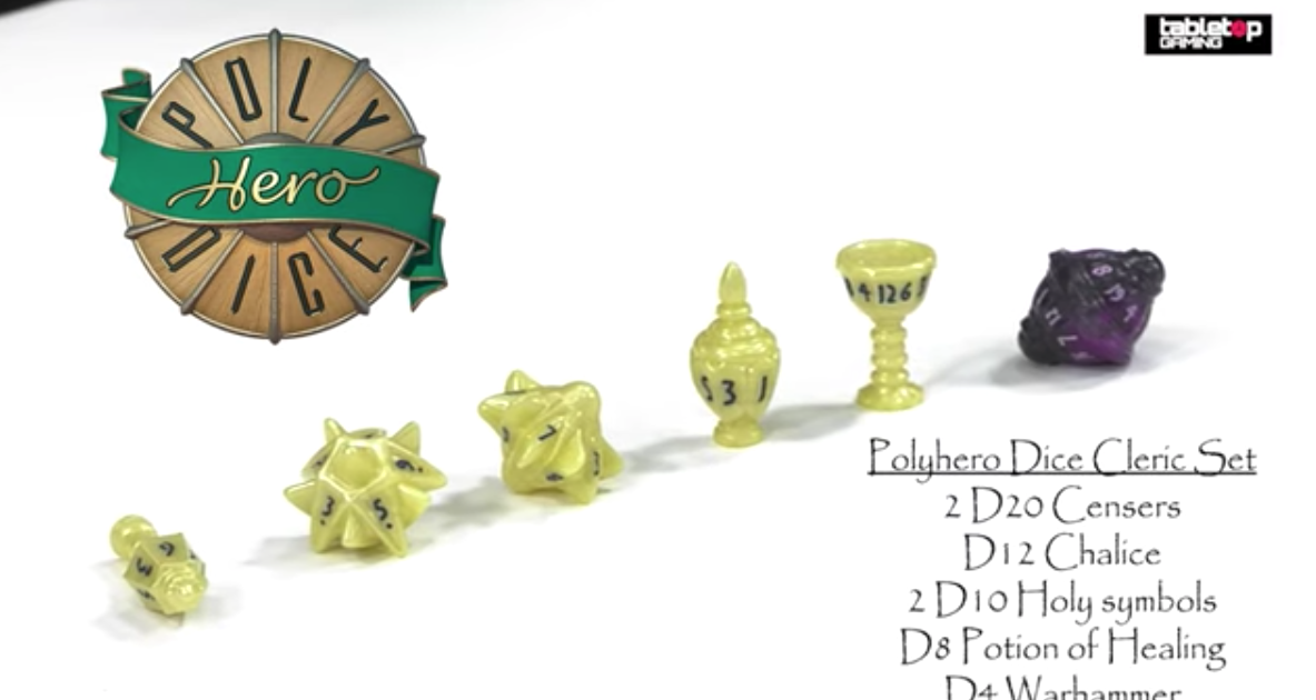 PolyHero Cleric Dice Set: Live On Kickstarter Now - Tabletop Gaming